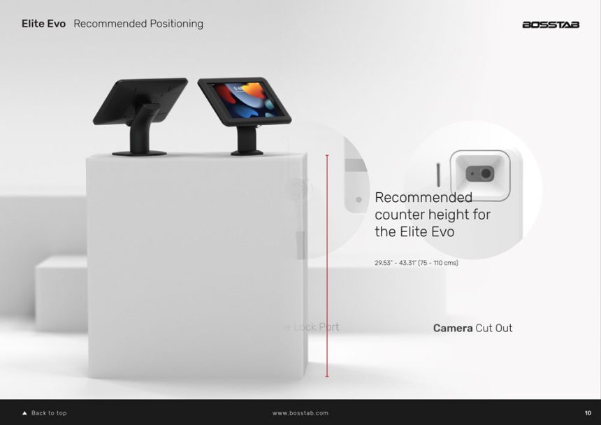 Bosstab stand elite Evo-X free stand iPAD-10.2 blk - POS Store